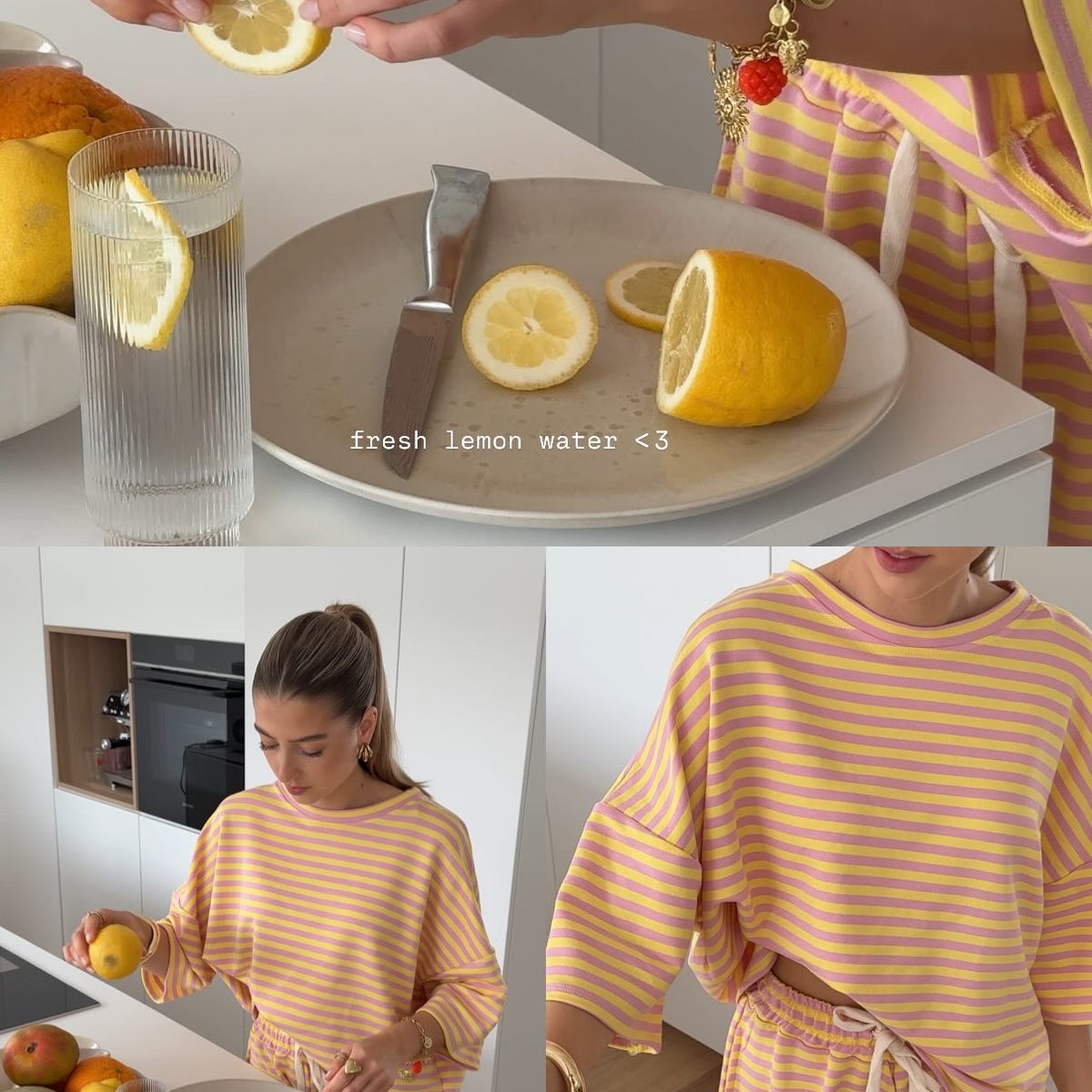 STRIPED SET LEMON – avenuegirls.de